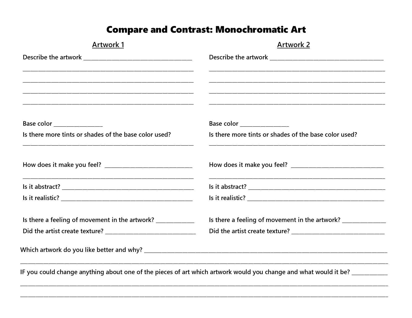 Mini Art Lessons: Monochromatic Color Scheme